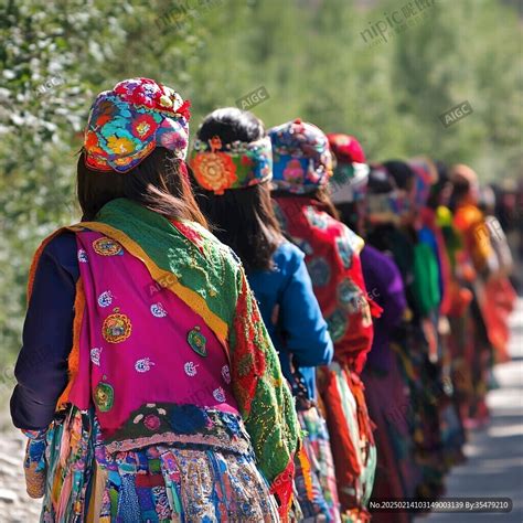 Ai创作图吐蕃族 门巴族姑娘 门巴族妇女 门巴族 普米族姑娘 康巴盛装 披经幡 门巴族服 夏尔巴服饰 杜尔加女神节 门巴族少女 吉祥哈达 门巴服饰 朝拜动作 廓孜舞 昵图网