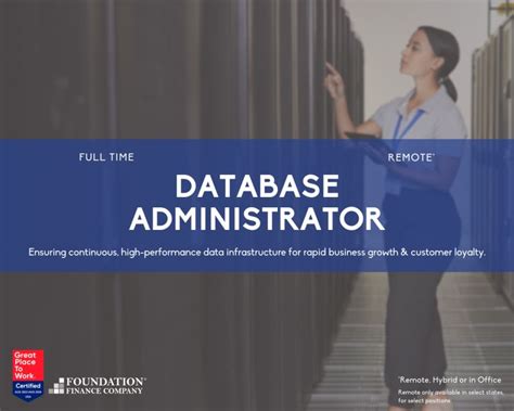 foundation finance company careers on linkedin databaseadmin dba fintech itcareers