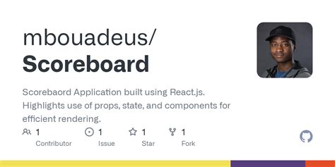 GitHub Mbouadeus Scoreboard Scorebaord Application Built Using React Js Highlights Use Of