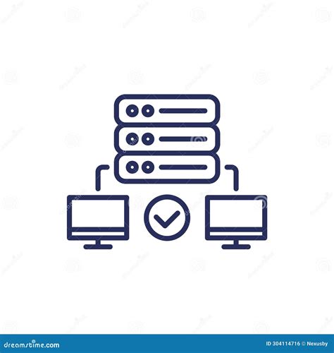 Proxy Server Linear Icon Modern Outline Proxy Server Logo Conce