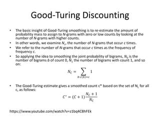 NLP KASHK Smoothing N Gram Models PPTX Technology Computing