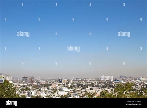 View Of The Progress In Pollution In The City Of Monterrey Mexico Stock
