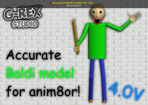 Accurate Baldi Model For Anim8or V40 3d Model