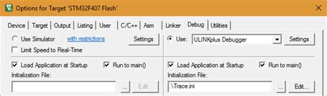 Ulinkplus Users Guide Enable Serial Wire Trace