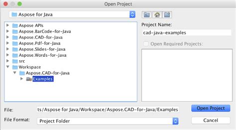 como executar os exemplos cad documentation
