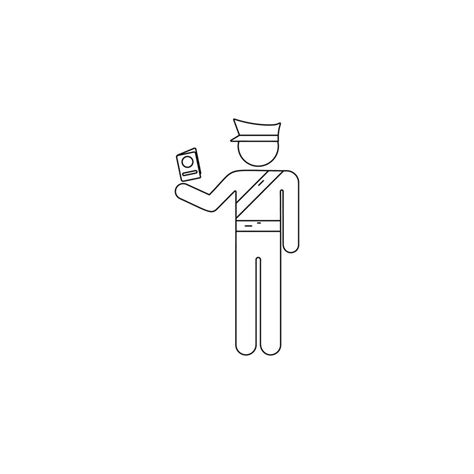 Passport Control Vector Icon Illustration 23198294 Vector Art At Vecteezy