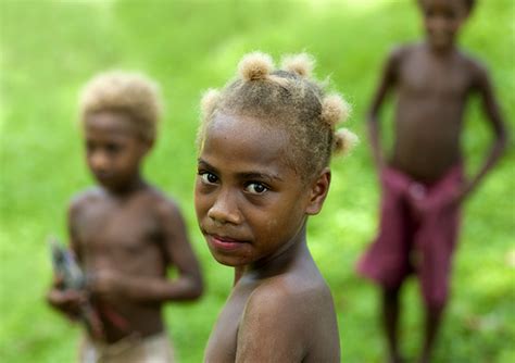 Black People With Natural Blonde Hair Melanesian Population