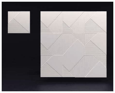 Стеновые 3d панели из наногипса под покраску 50х50см