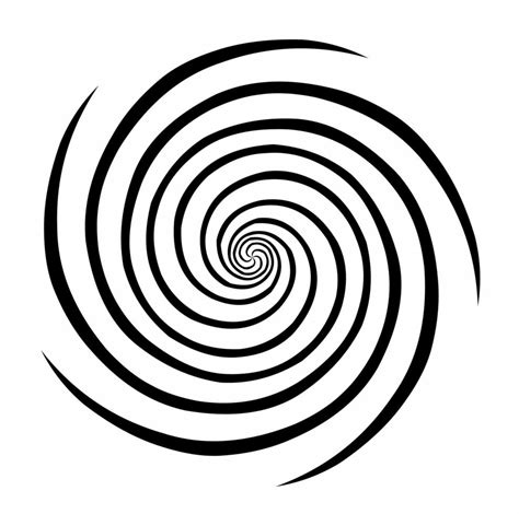 Black White Hypnosis Spiral Icon Isolated On White Background 18836744