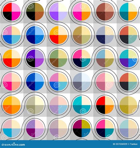 Geometric Abstract Pattern Intersection Patchwork Plaid Style Stock