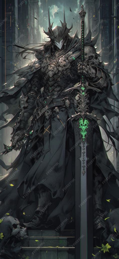 Арафед изображение человека с мечом в темном лесу генеративный ай Премиум Фото