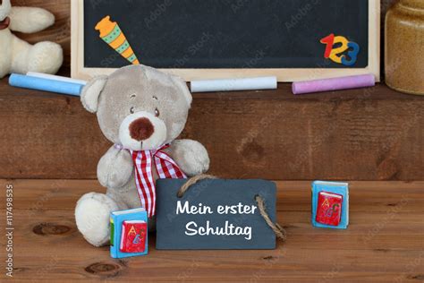 Mein Erster Schultag Stock Foto Adobe Stock
