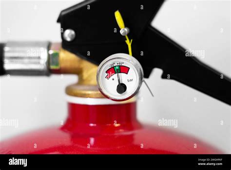 Charge Indicator Of A Fire Extinguisher With Green Normal Pressure