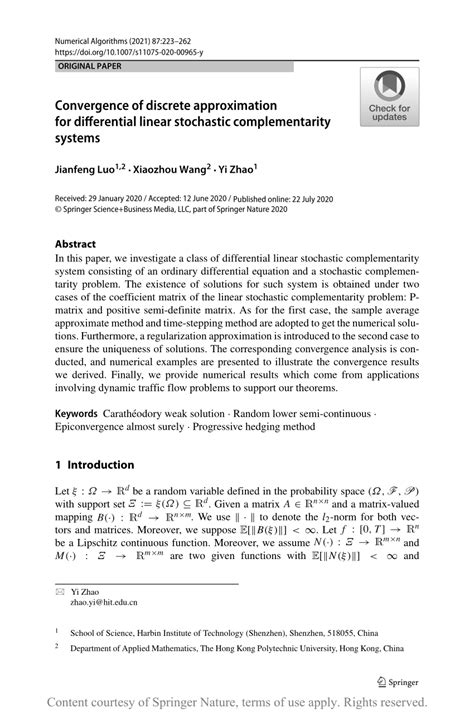 Convergence Of Discrete Approximation For Differential Linear Stochastic Complementarity Systems
