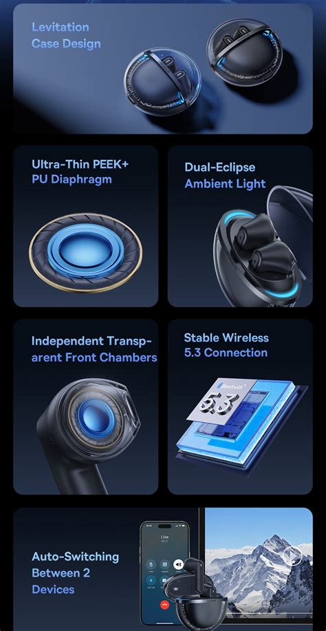 Baseus Bowie E X True Wireless Earphones With Rgb Bluetooth Earbuds Hifi Wireless Headphones