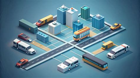 Optimizing Urban Mobility An Isometric Flowchart Visualizing City
