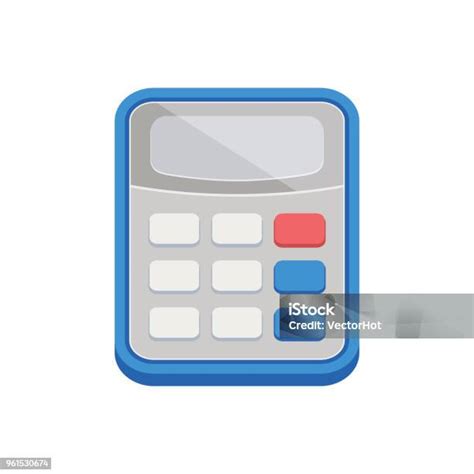 컬러 계산기 아이콘입니다 벡터 그림을 흰색 배경에 고립입니다 0명에 대한 스톡 벡터 아트 및 기타 이미지 0명 개념 경제 Istock