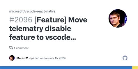 Feature Move Telematry Disable Feature To Vscode Settings · Issue