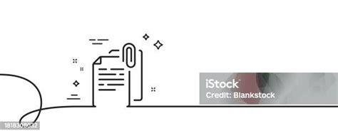 문서 첨부 라인 아이콘입니다 종이 클립 기호가 있는 파일 말림이 있는 연속선 벡터 0명에 대한 스톡 벡터 아트 및 기타 이미지 0명 경첩 고급 Istock