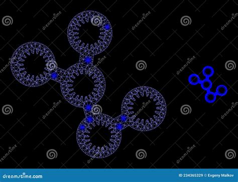 vector mesh net microbes with bright carcass spots stock vector