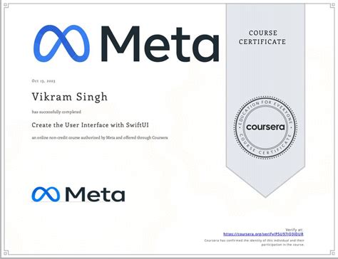 Vikram Singh On Linkedin Swiftui Mobileappdevelopment Continuouslearning Coursera