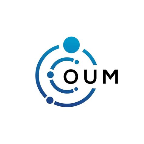 Oum Letter Technology Logo Design On White Background Oum Creative