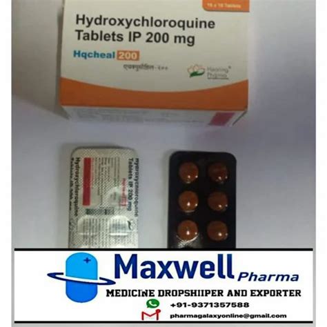 Various Brands Hydroxychloroquine 200 Mg Tablet Treatment Malaria At ₹ 70 Strip Of 10 Tablets