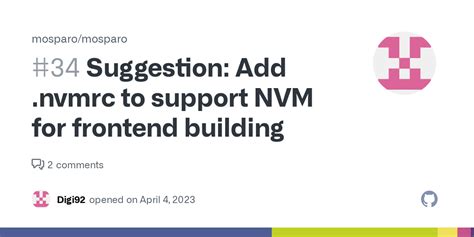 Suggestion Add Nvmrc To Support Nvm For Frontend Building · Issue 34