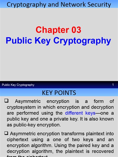 chapter 03 public key cryptography pdf public key cryptography cryptography