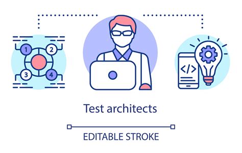 Test Architects Concept Icon It Developers Idea Thin Line Illustration Creative Employee