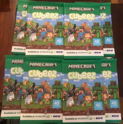 10 X Woolworths Minecraft Cubeez Unopened Packs 2025 5 00 Picclick Au