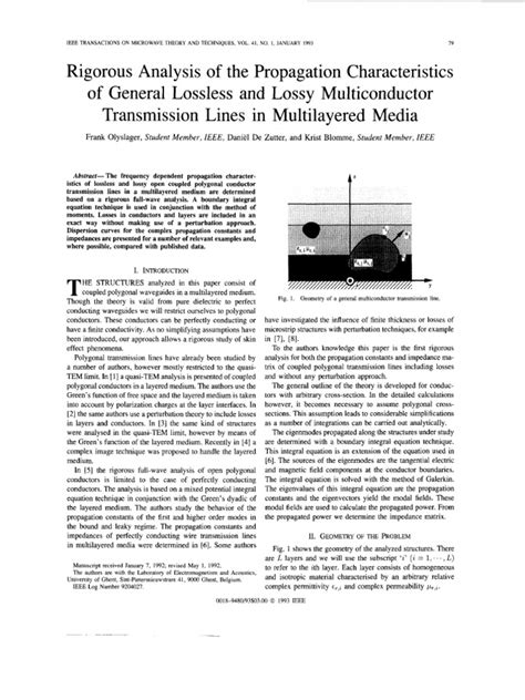 2 4 Rigorous Analysis Of The Propagation Characteristics Of General Lossless And Lossy