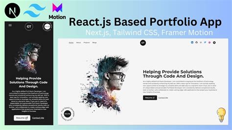 Stunning Portfolio Web App With Next Js Tailwind Css And Framer Motion 💻 Youtube