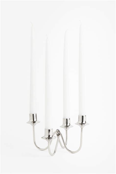 Metal Candelabra Silver Colored Home All Handm Us