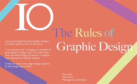 10 Rules Of Graphic Design Behance
