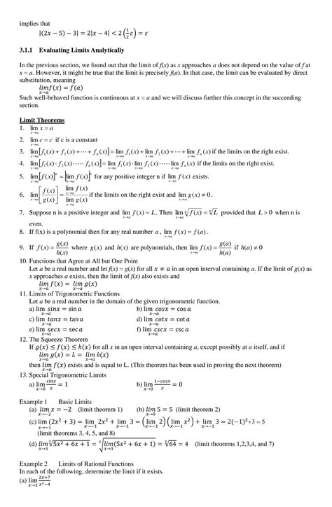 Solution Calculus 1 Limits And Continuity Lecture And Sample