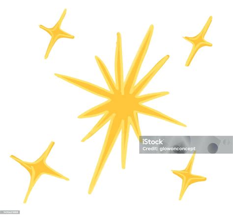 Vetores De Estrela Rabisco Esboço De Desenho De Mão Livre Forma Elemento Abstrct De Arte