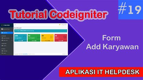 Tutorial Codeigniter 19 Form Add Karyawan Youtube
