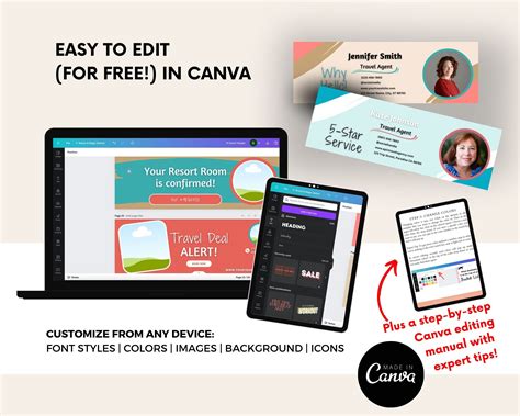 Travel Agent Email Headers Template Editable In Canva Travel Agency