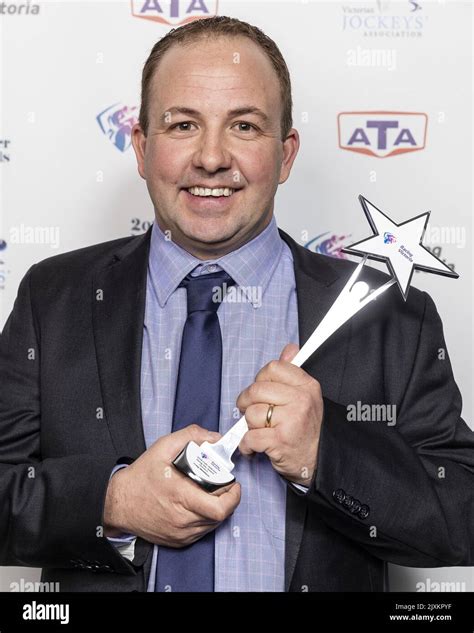 Craig Widdison Poses For A Photograph With The Colin Alderson Rising
