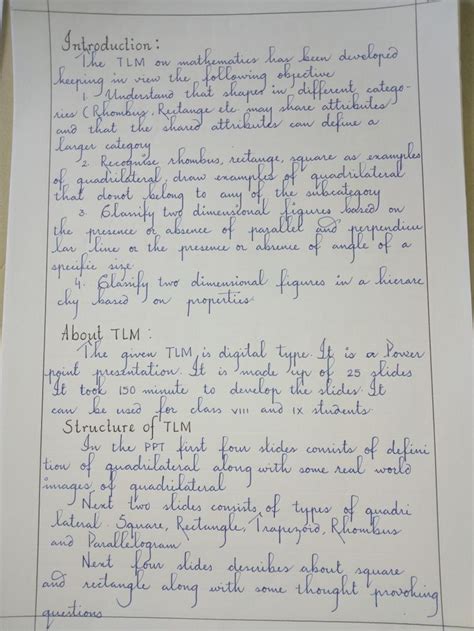 Handwriting Showcasing Ignou Notes
