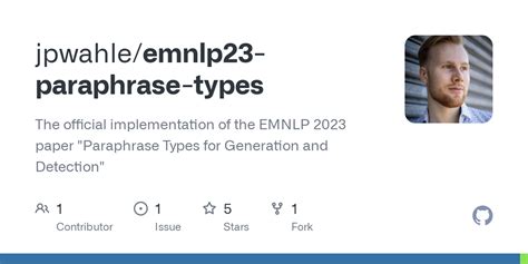 Github Jpwahle Emnlp Paraphrase Types The Official Implementation Of The Emnlp Paper