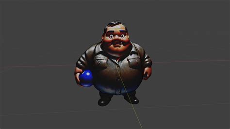 3d Model Cartoon Fat Man Vr Ar Low Poly Cgtrader