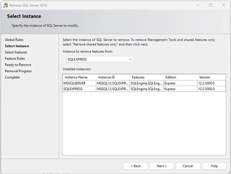 Help Needed In Sql Server 2014 Uninstall From Windows 11 No Valid Sql Server 2014 Features To