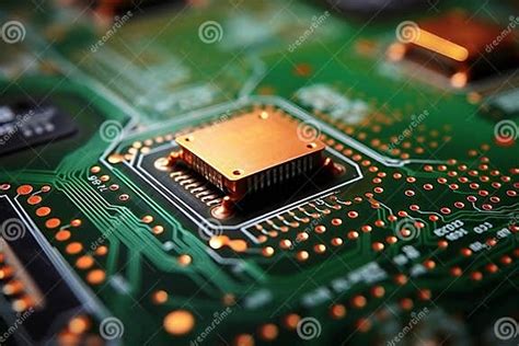 Intricate Details Of A Computer Motherboard Showcasing Advanced Circuitry Design Generative Ai