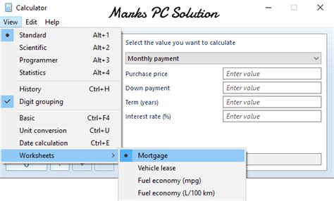 Marks Pc Solution Get Back Your Old Calculator In Windows 10