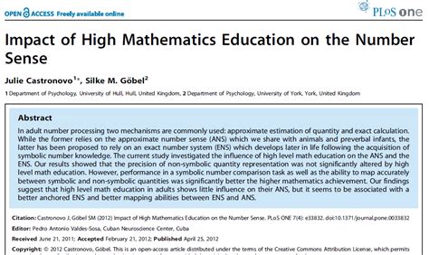 Approximate Number Sense
