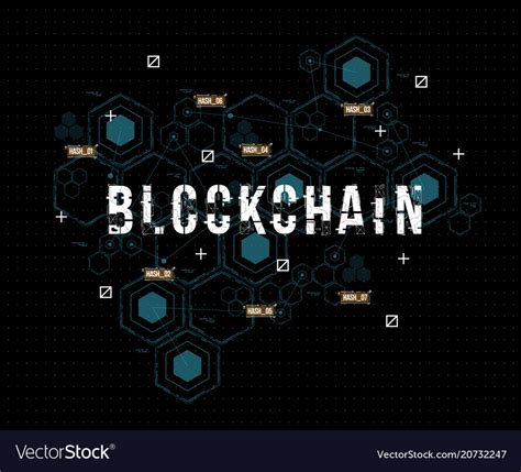 Abstract Circuit Networking Blockchain Concept Vector Image