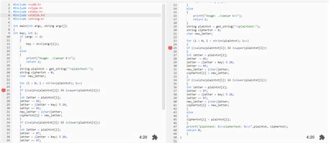In My Pset2 Caeser Code One Line Is Giving Me Error Cannot Find Out