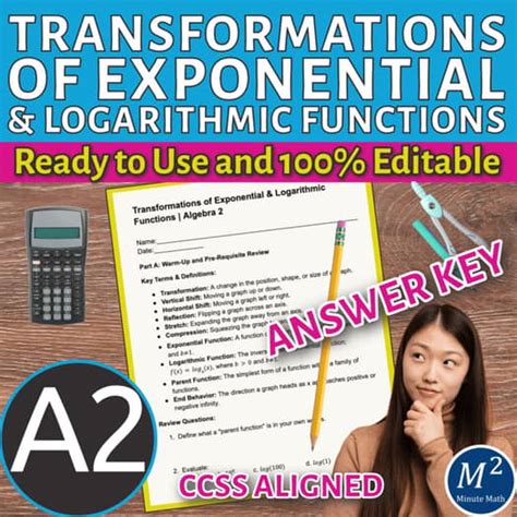 Transformations Of Exponential And Logarithmic Functions Algebra 2